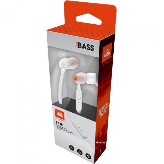 Casti In-Ear Cu Fir JBL Tune 110, Buton Microfon, Cablu plat, Pure Bass ...